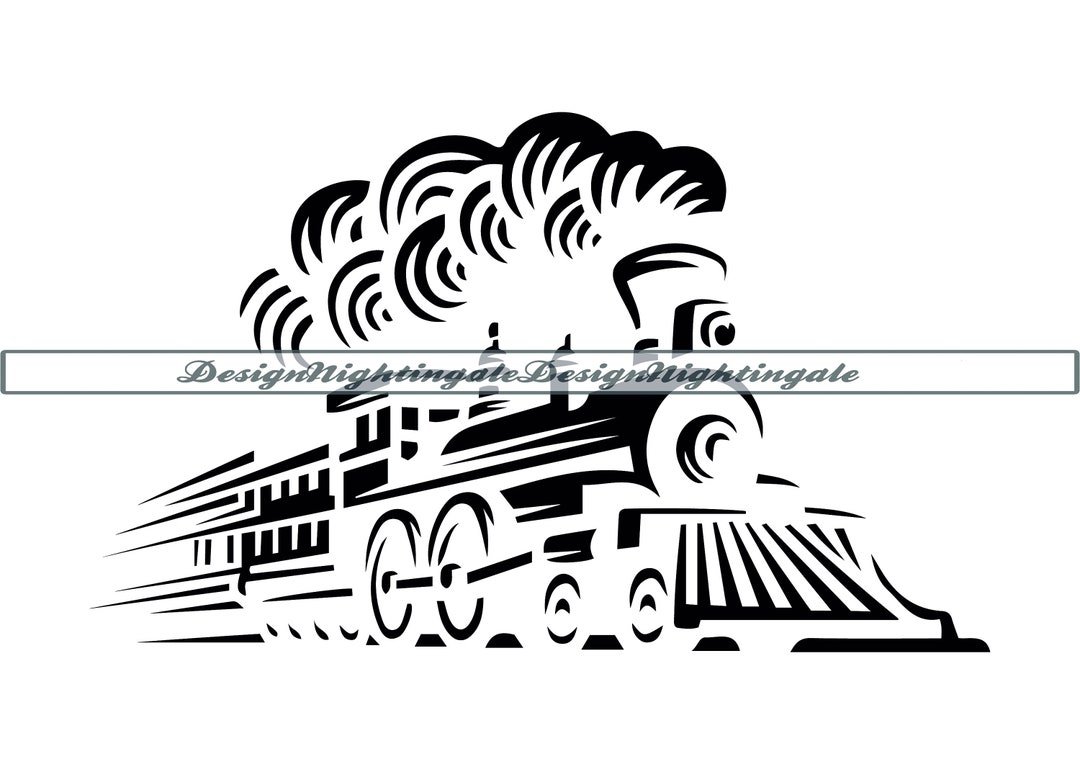 Steam Train #2 SVG, Train SVG, Steam Engine SVG, Locomotive Svg, Train ...
