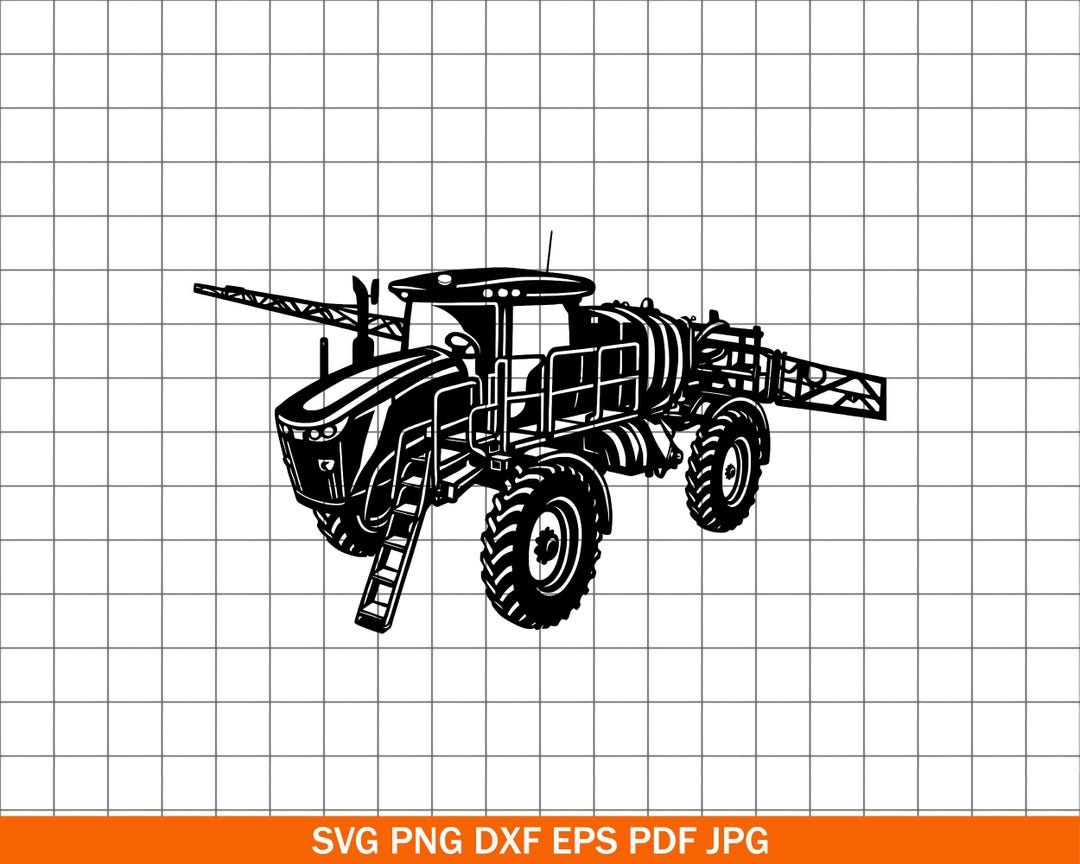 Sprayer Tractor SVG, Farm Equipment Vector Cut File - Etsy