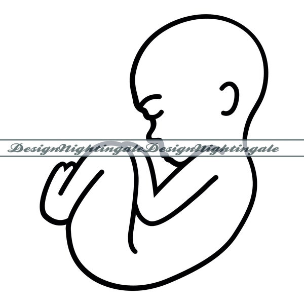 Fetus Outline Svg - Etsy