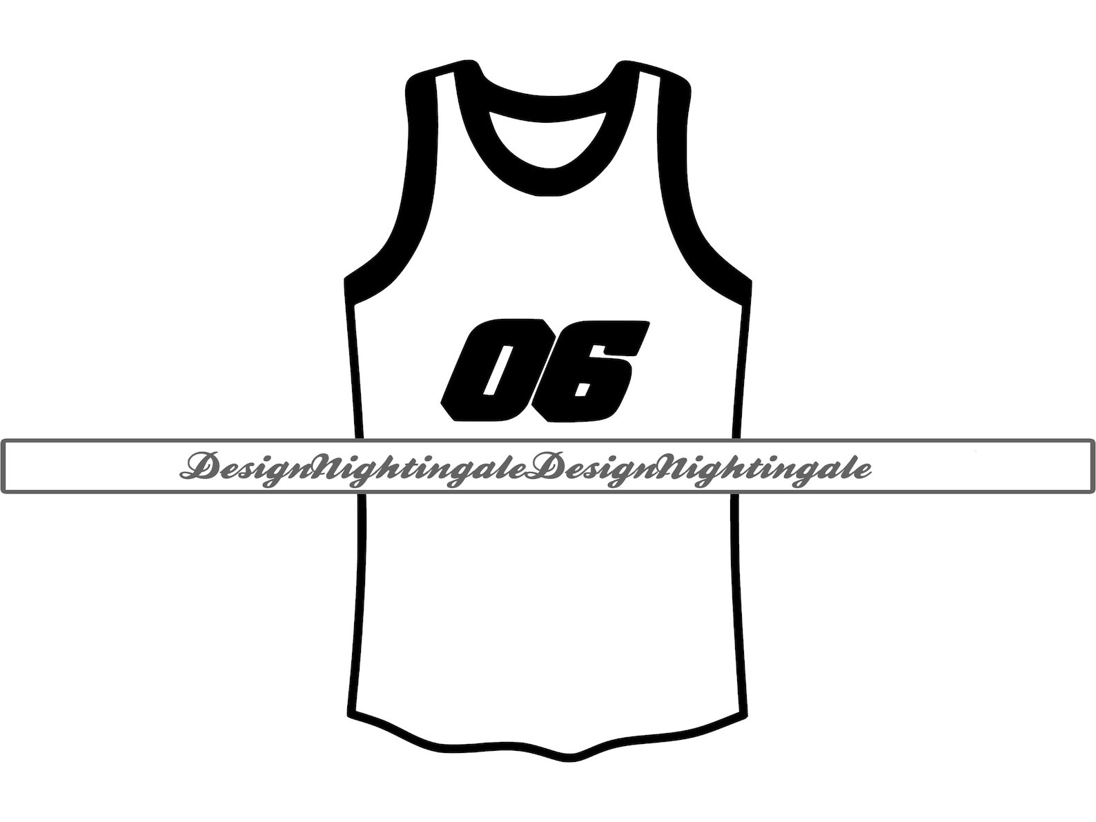 Basketball Jersey Outline SVG, Jersey Template SVG, Jersey SVG, Jersey ...