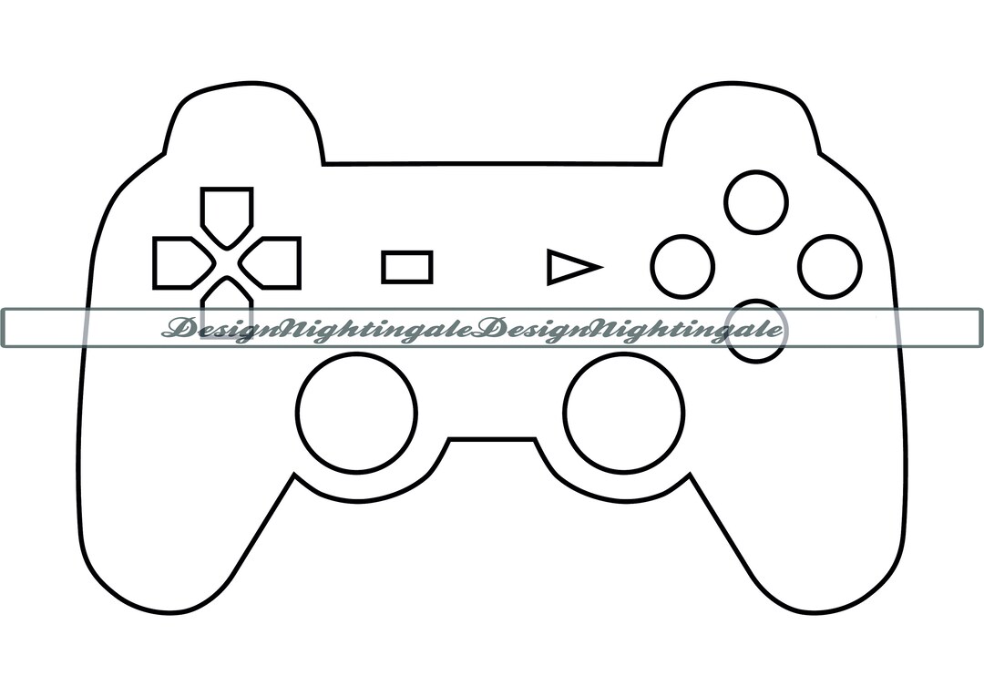 Game Controller Outline #2 SVG, Gamer SVG, Gaming SVG, Game Controller ...