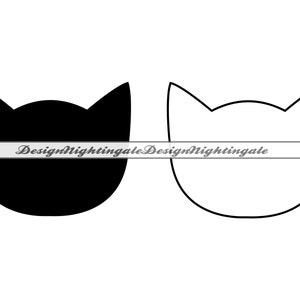 Cat Head SVG DXF PNG, Cat Head Outline Svg, Cat Head Silhouette Svg ...