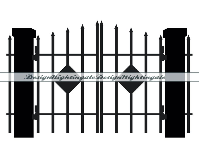 Iron Gate SVG #4 Iron Gate DXF, Iron Gate PNG, Iron Gate Clipart, Iron ...