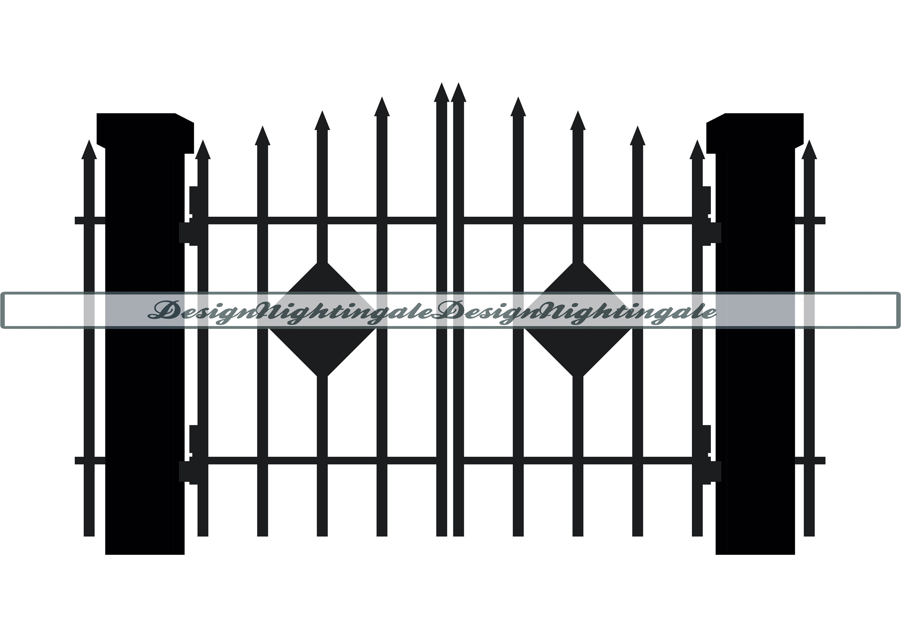 Iron Gate 3 SVG, Wrought Iron Gate SVG, Iron Gate Clipart, Iron Gate ...