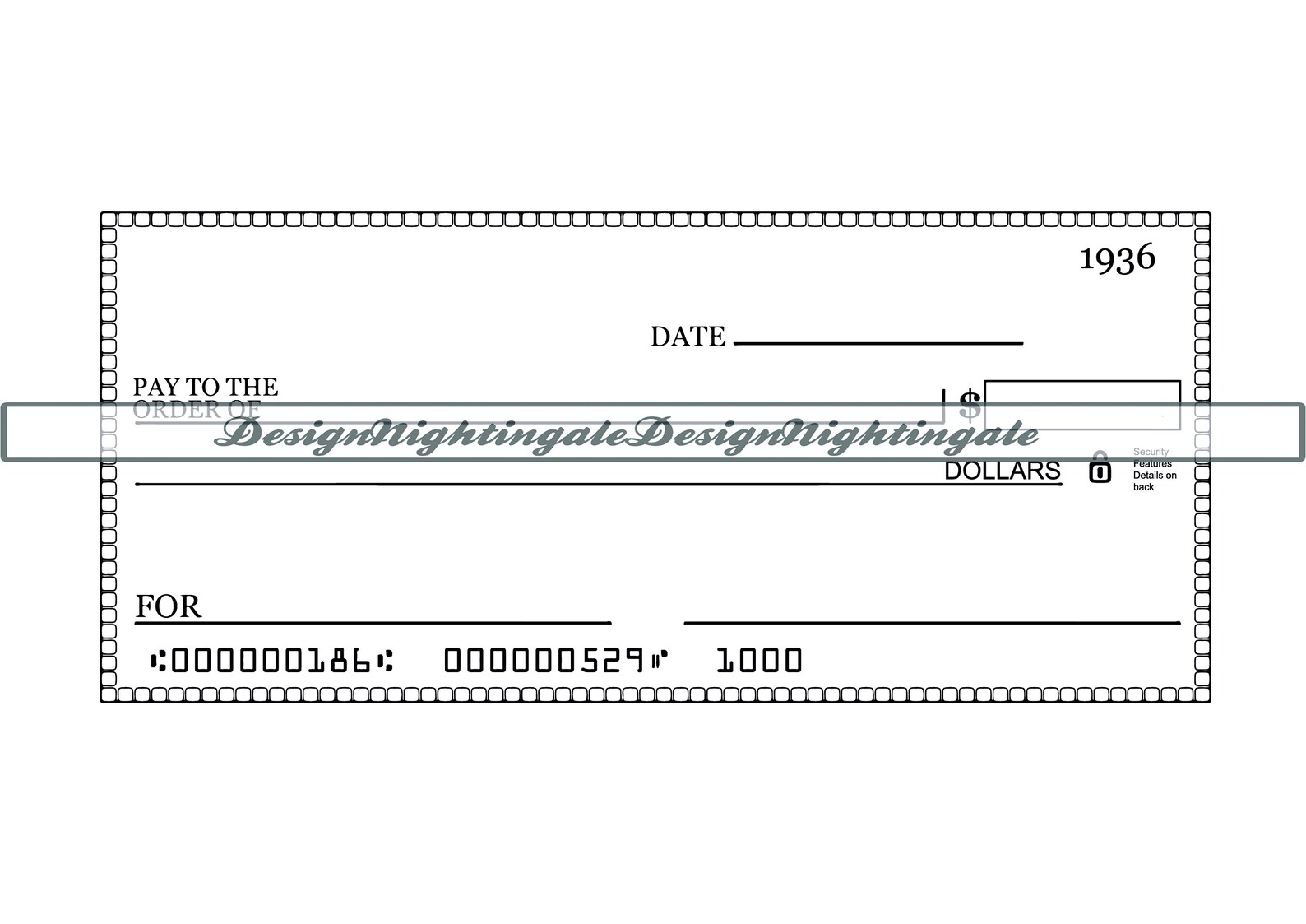 Check Template SVG Blank Check SVG Bank Account SVG Money - Etsy