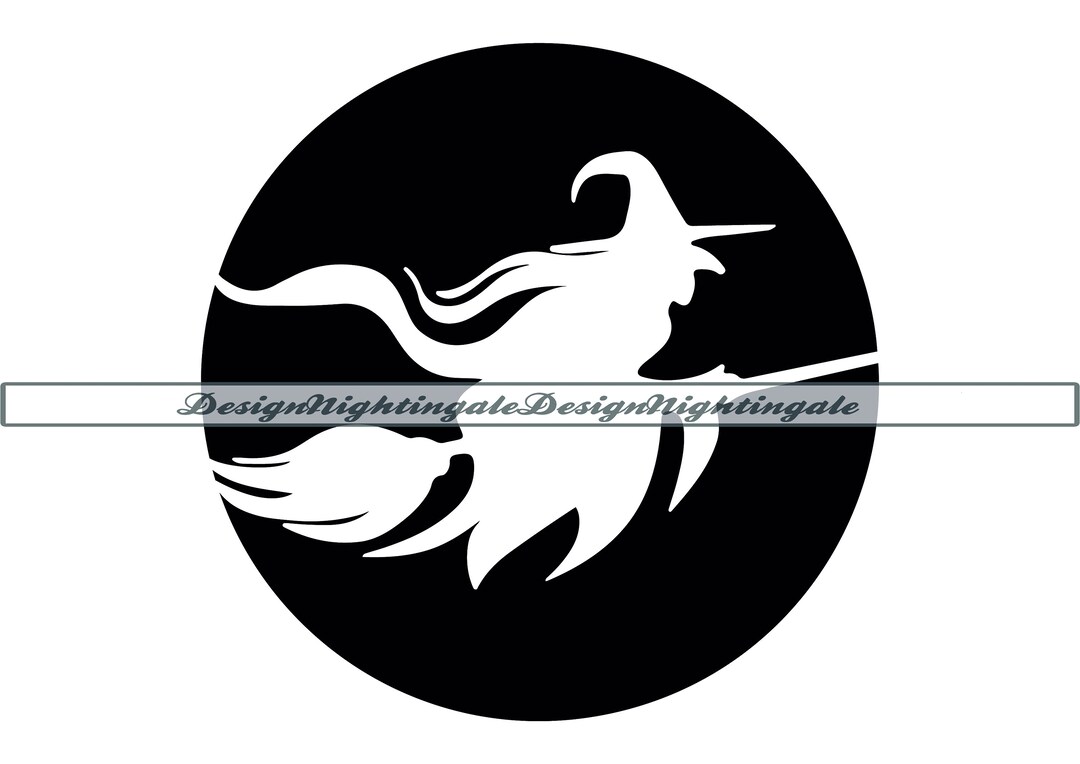 Witch Moon SVG, Flying Witch SVG, Halloween Witch SVG, Witch Moon ...