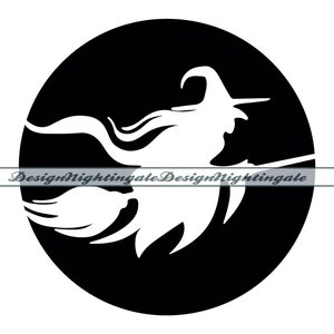 Witch Moon SVG, Flying Witch SVG, Halloween Witch SVG, Witch Moon ...