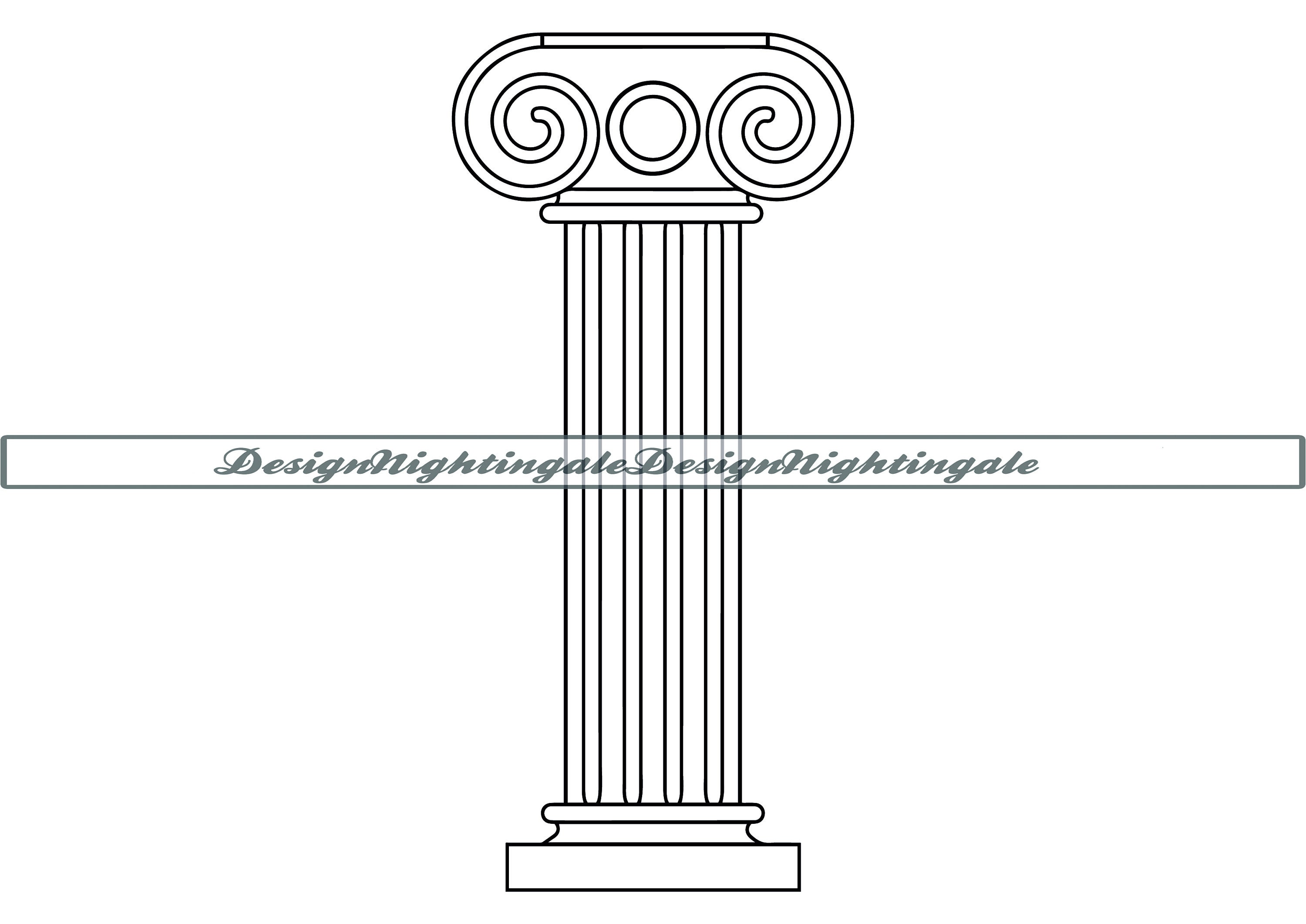 Columna 7 SVG Pilar SVG Arquitectura SVG Columna Pilar - Etsy España