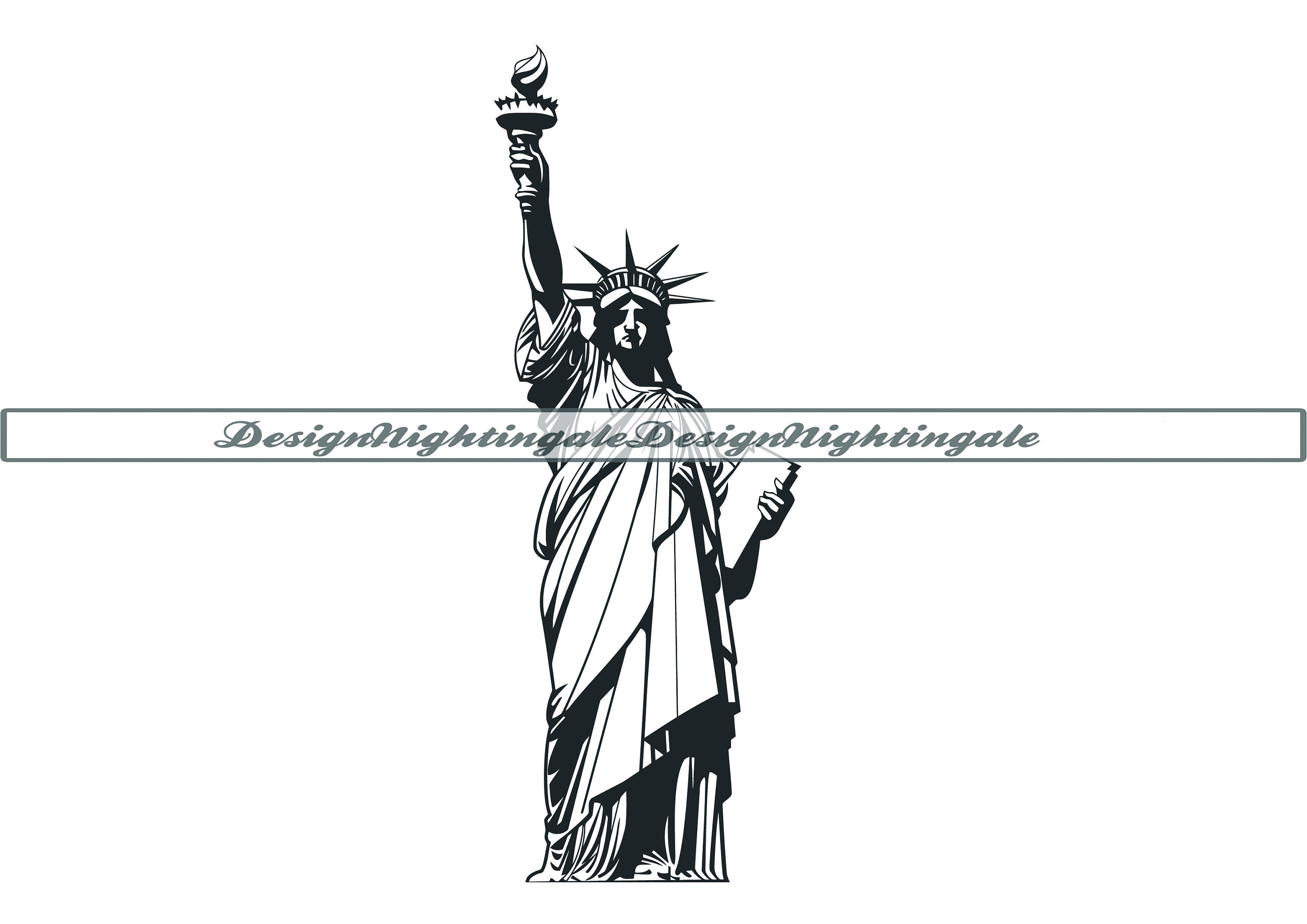 Statue of Liberty SVG New York SVG Statue of Liberty | Etsy