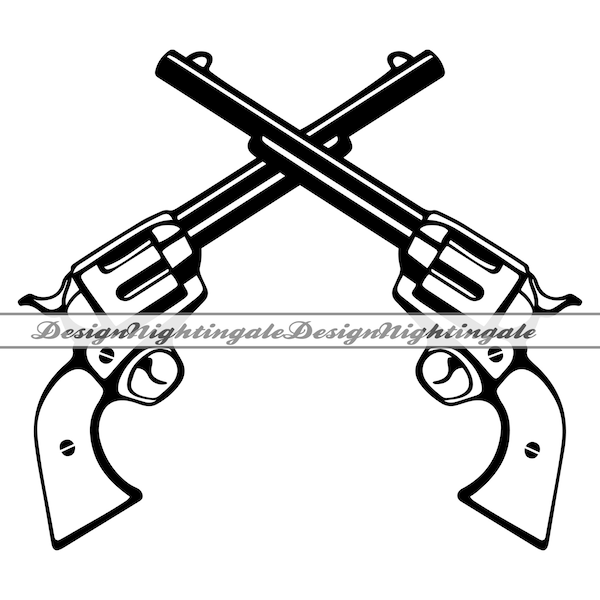 Crossed Revolvers - Etsy
