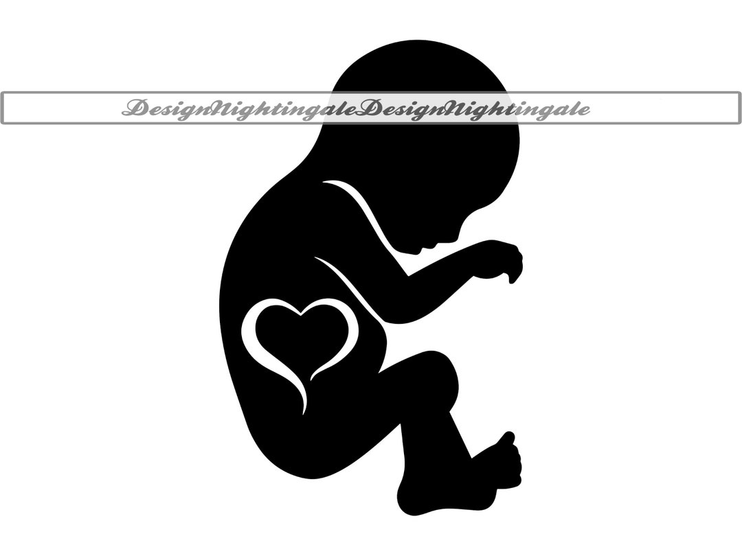 Fetus 4 SVG Fetus Silhouette SVG Baby Silhouette SVG Fetus - Etsy