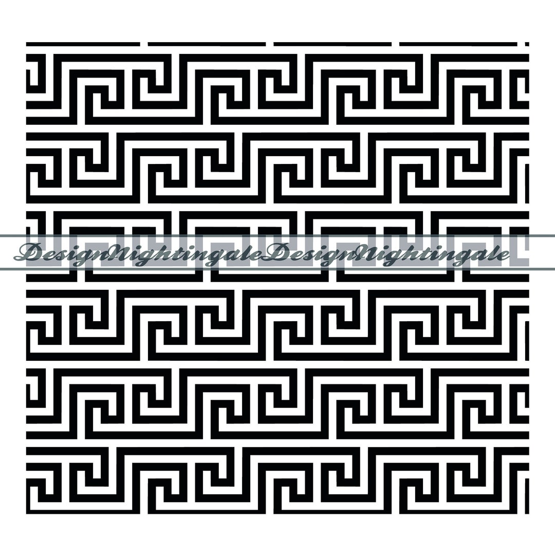 Greek Key Pattern SVG, Meander Pattern SVG, Seamless Pattern, Greek Key ...