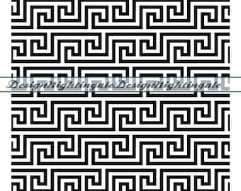 Greek Wave Svg, Greek Key Svg, Medusa, Seamless Meander Pattern ...
