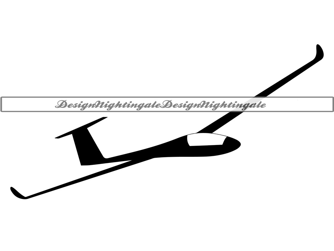 Glider SVG, Plane Clipart, Cricut Silhouette Cut Files (digital ...