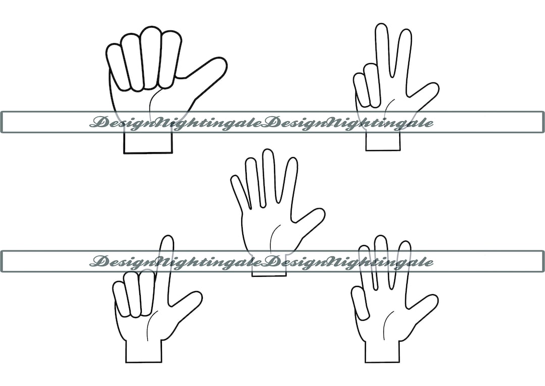 Finger Count SVG, Hand Count SVG, Finger Counting SVG, Clipart, Finger ...