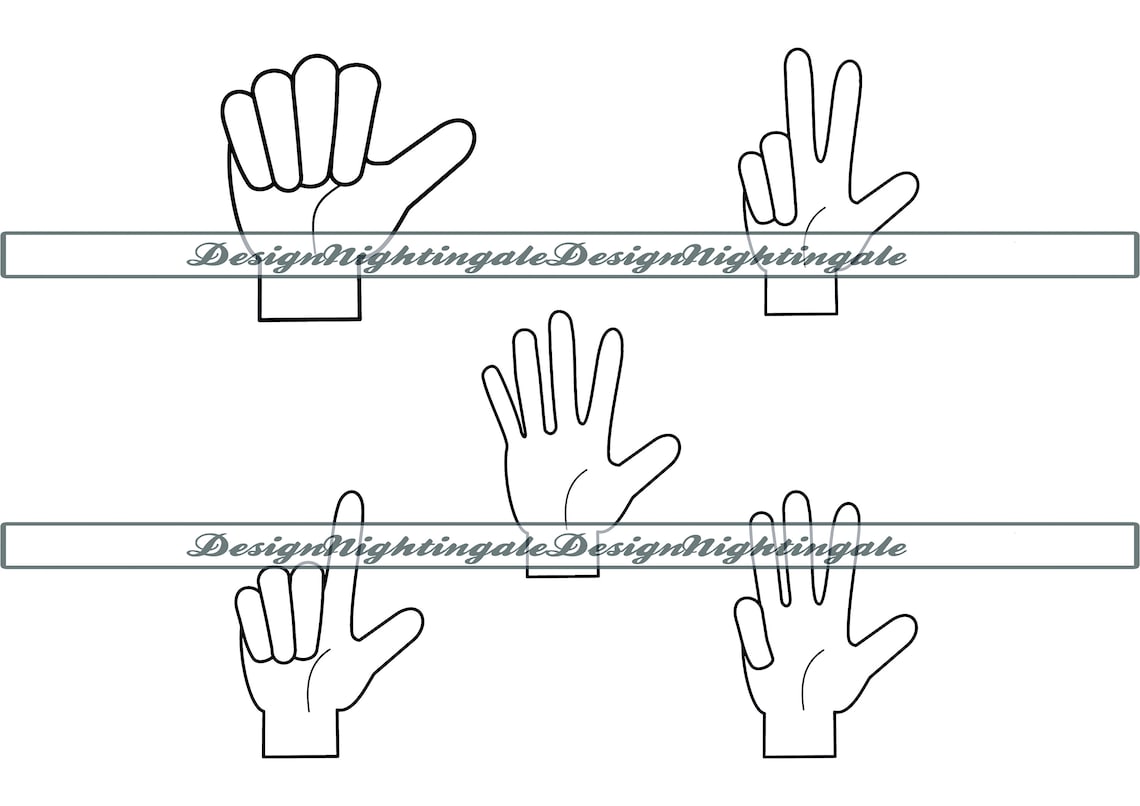 Finger Count SVG Hand Count SVG Finger Counting SVG - Etsy