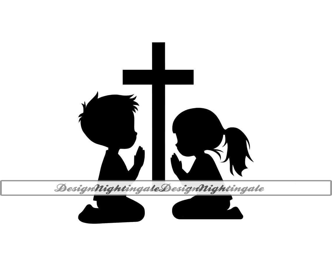 Children Praying SVG, Christian Faith Clipart (digital Files) - Etsy