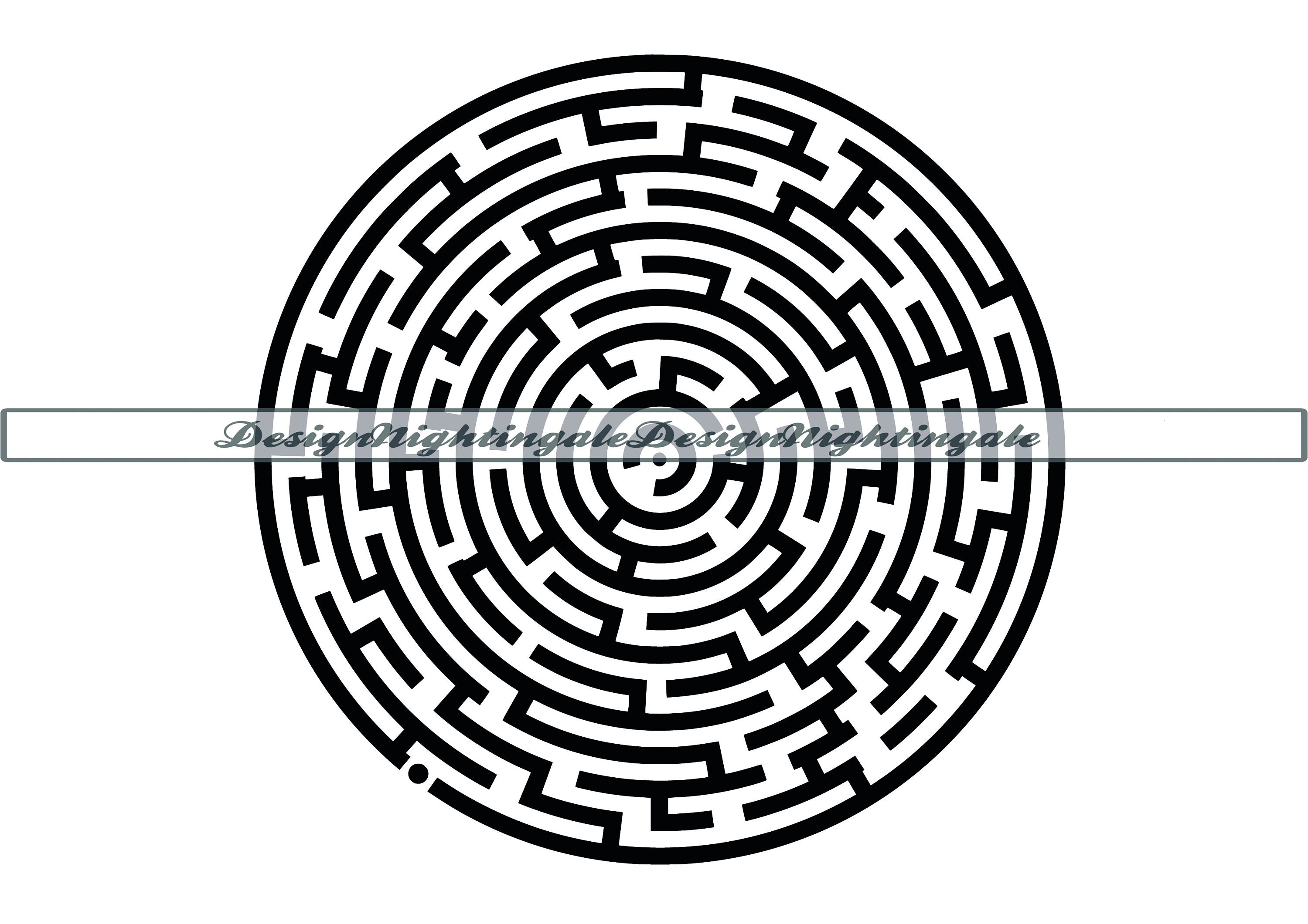 Circle Maze SVG Round Maze SVG Maze SVG Labyrinth Svg Maze | Etsy