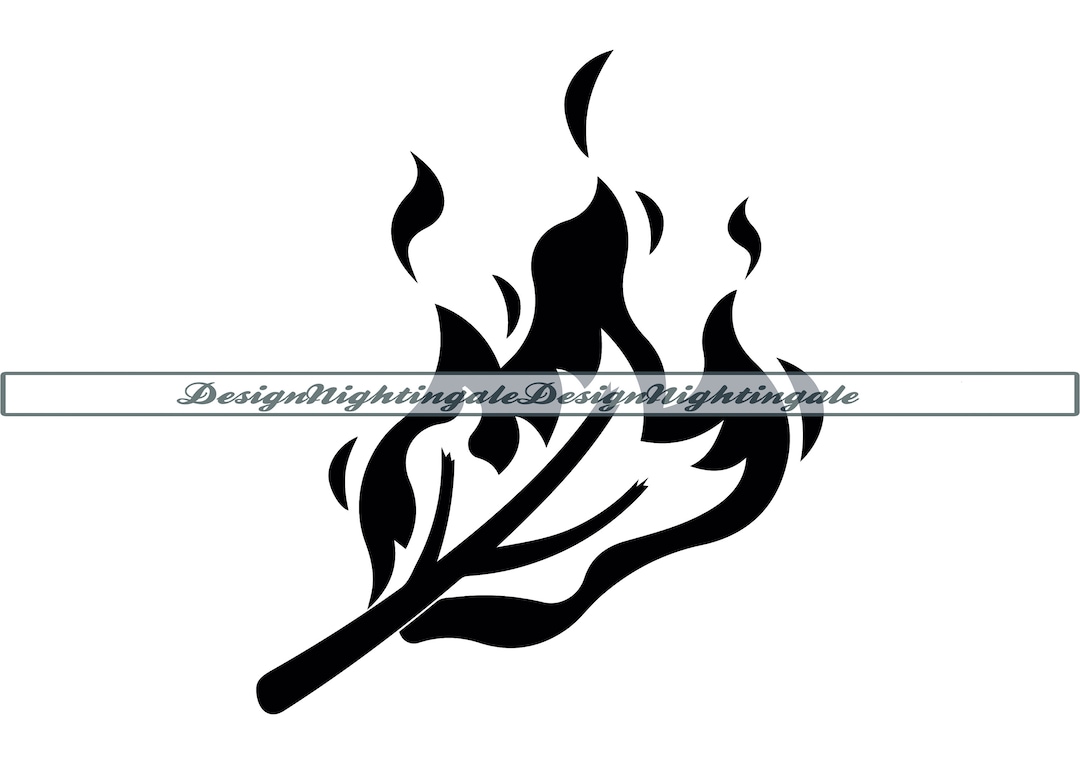 Burning Tree Branch SVG, Flaming Tree Branch SVG, Camping Svg, Clipart ...