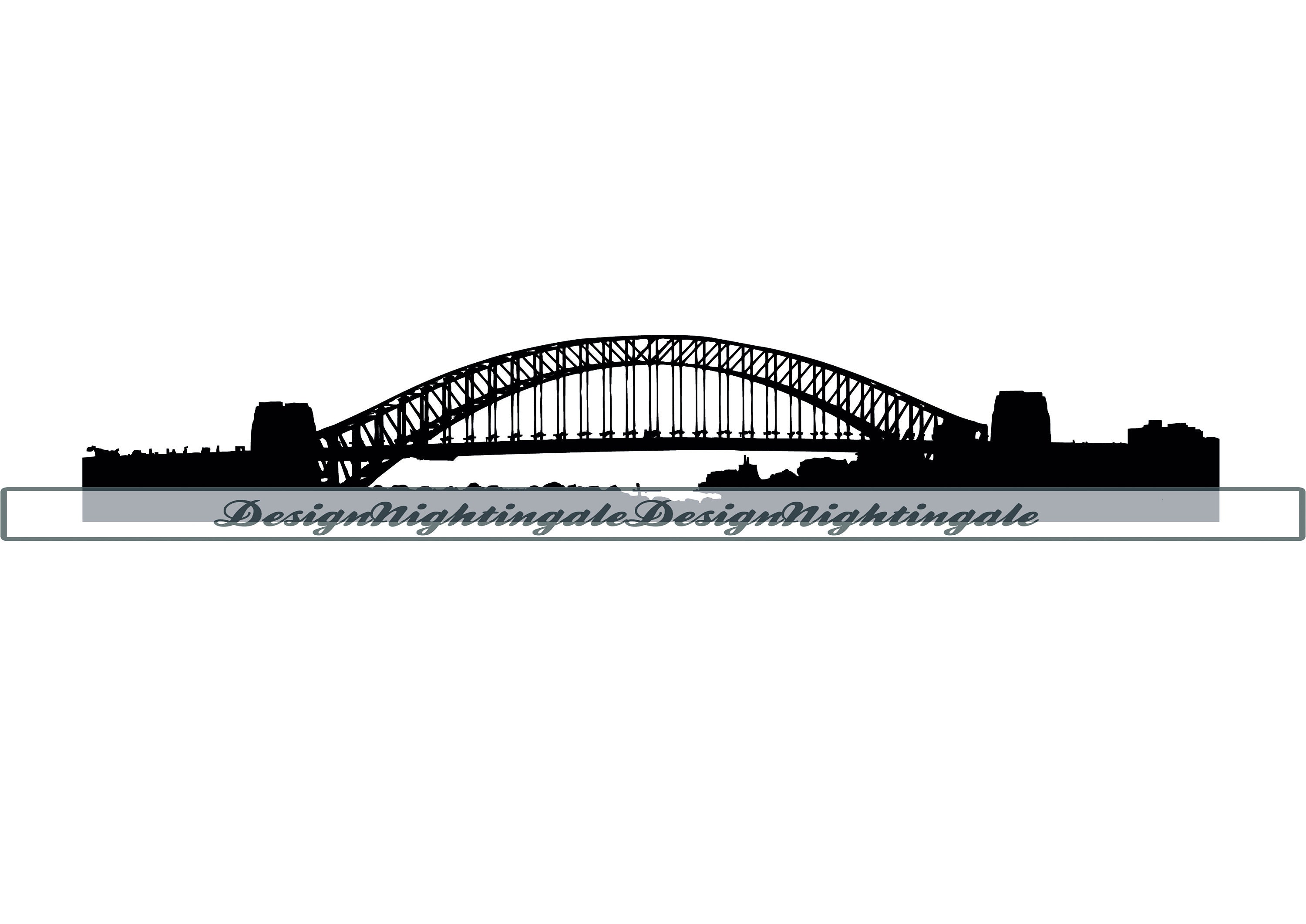 Sydney Cityscape SVG, Sydney SVG, Harbor Bridge SVG, Harbor Bridge ...