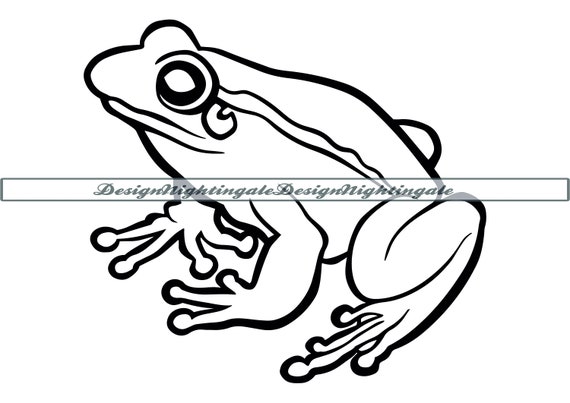 Cute Frog SVG Frog Outline SVG Frog Svg Frog Clipart Frog - Etsy