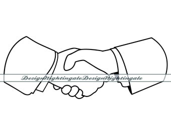 Vintage Victorian Hand Shake 1880s Antique Shaking Hands Vector Clipart ...