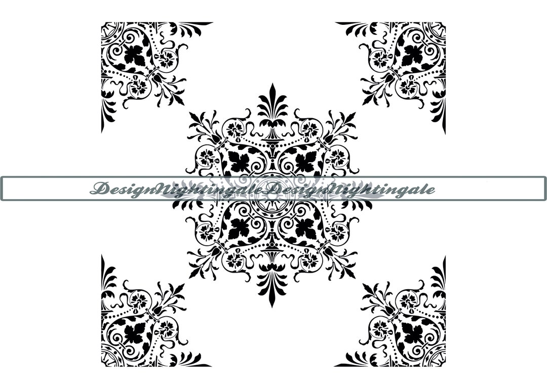Victorian Damask Pattern SVG, Seamless Clipart (digital Files) - Etsy