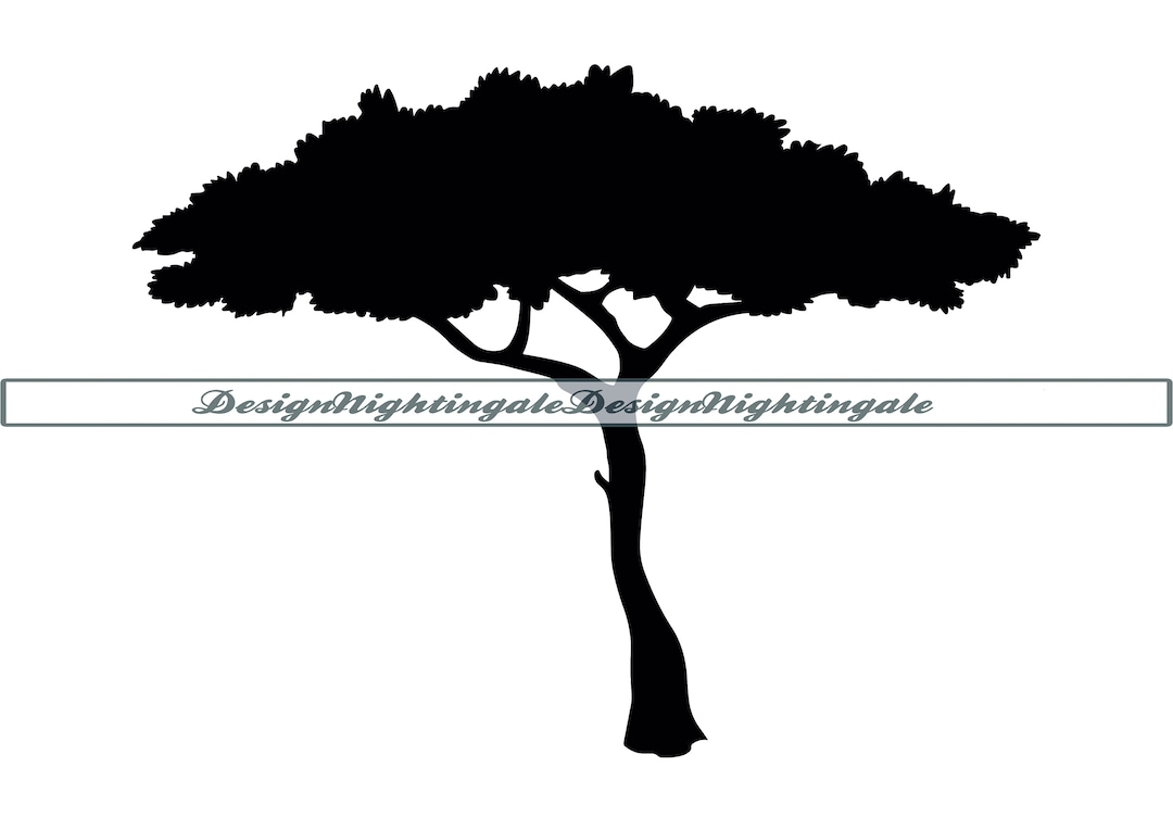 Árbol de safari SVG, árbol de acacia SVG, clipart de árbol de safari ...