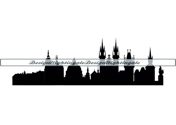 Prague Skyline SVG Prague Cityscape SVG City SVG Prague | Etsy