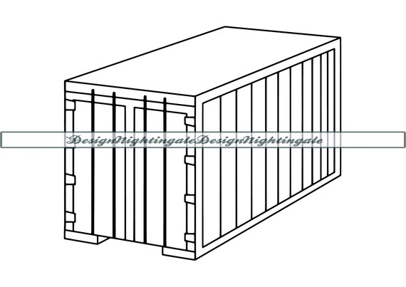 Container Outline SVG Shipping Container SVG Cargo SVG - Etsy Ireland