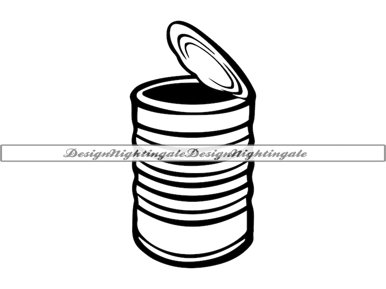 Tin Can 2 SVG, Open Canned SVG, Canned Svg, Tin Can Clipart, Tin Can ...