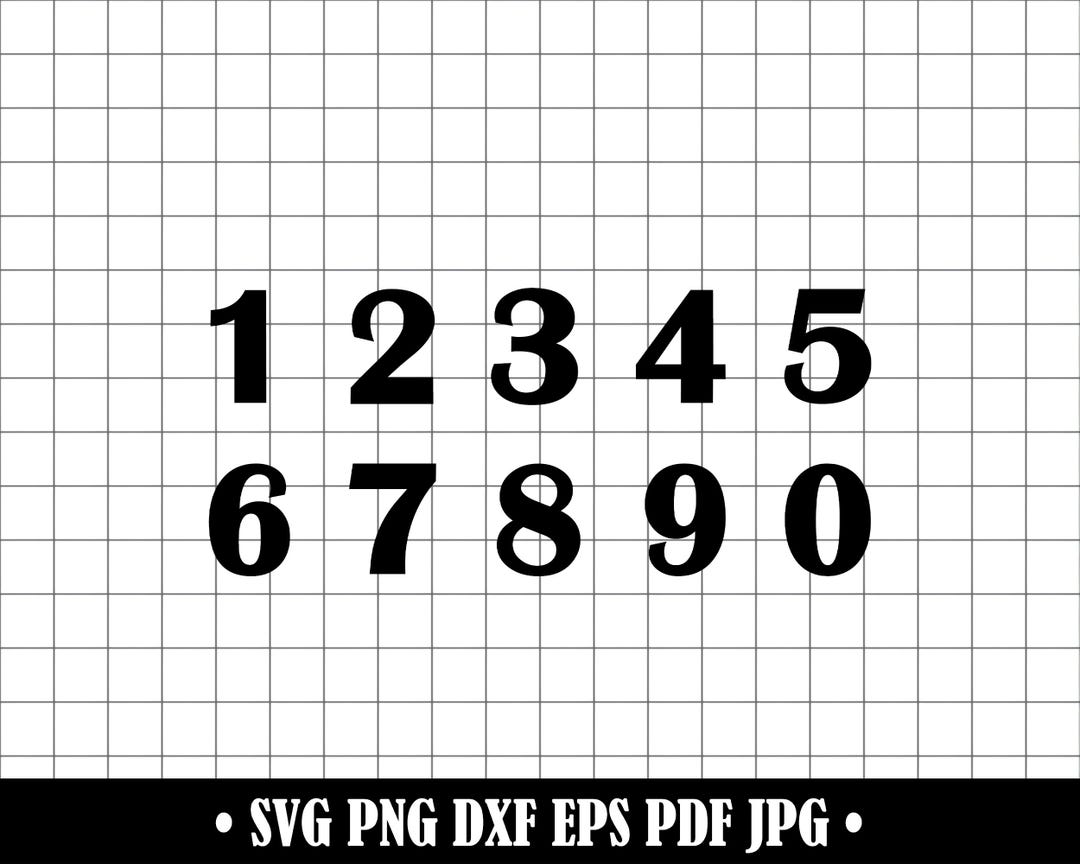 Bold Number SVG, Retro Font Cut File (digital Download) - Etsy