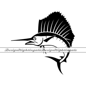 Sailfish #2 SVG, Fish Svg, Fishing Svg, Sailfish Clipart, Files for ...