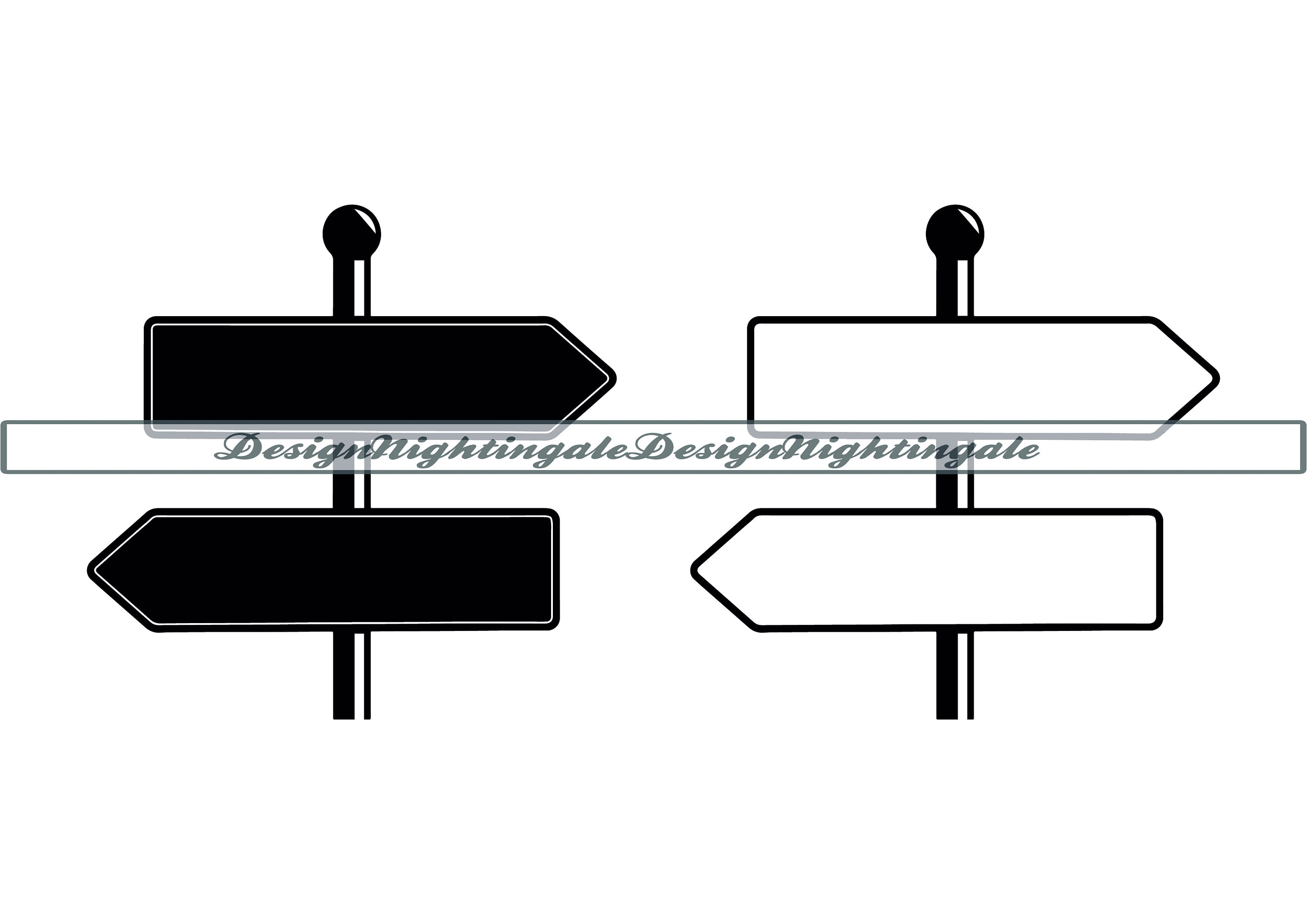 Street Sign 2 SVG Destination Sign SVG Customizable Street - Etsy