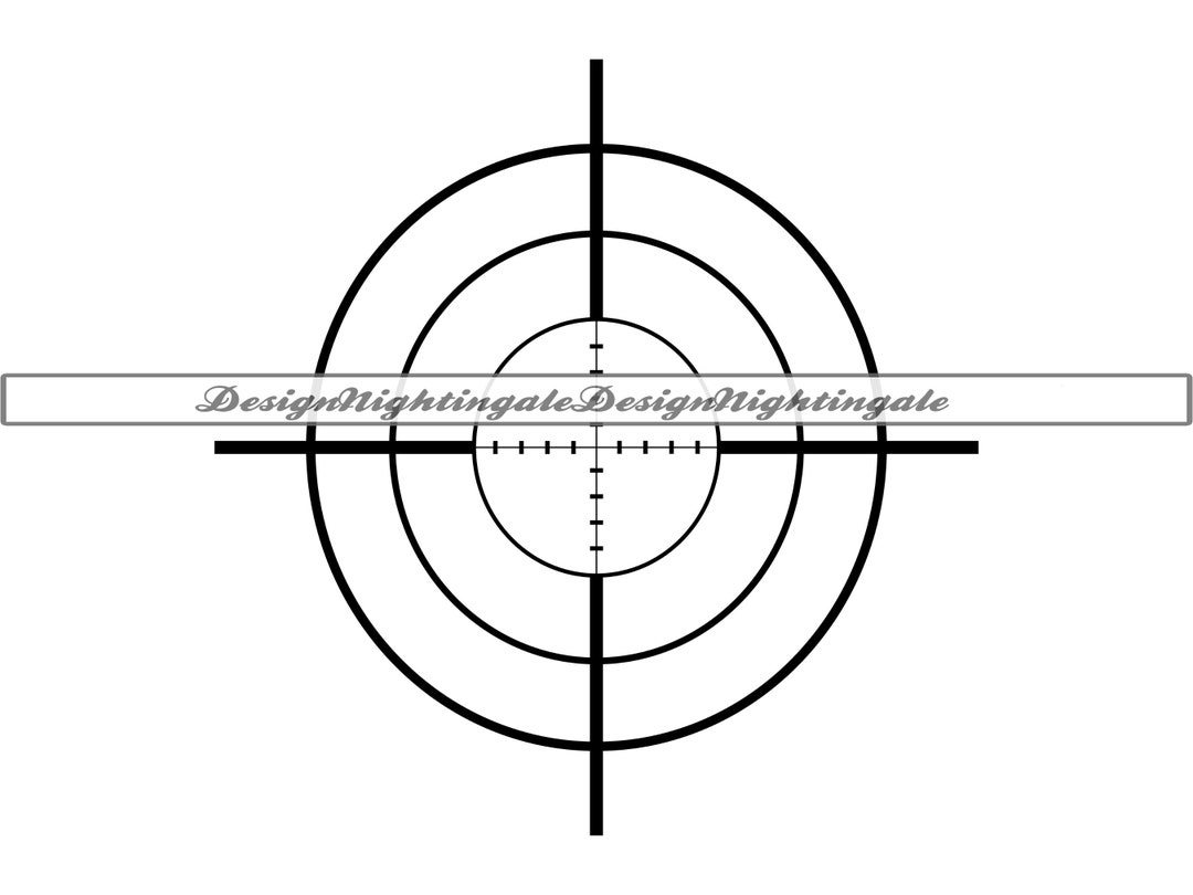 Rifle Scope #2 SVG, Crosshair Target SVG, Rifle Sight SVG, Hunting ...