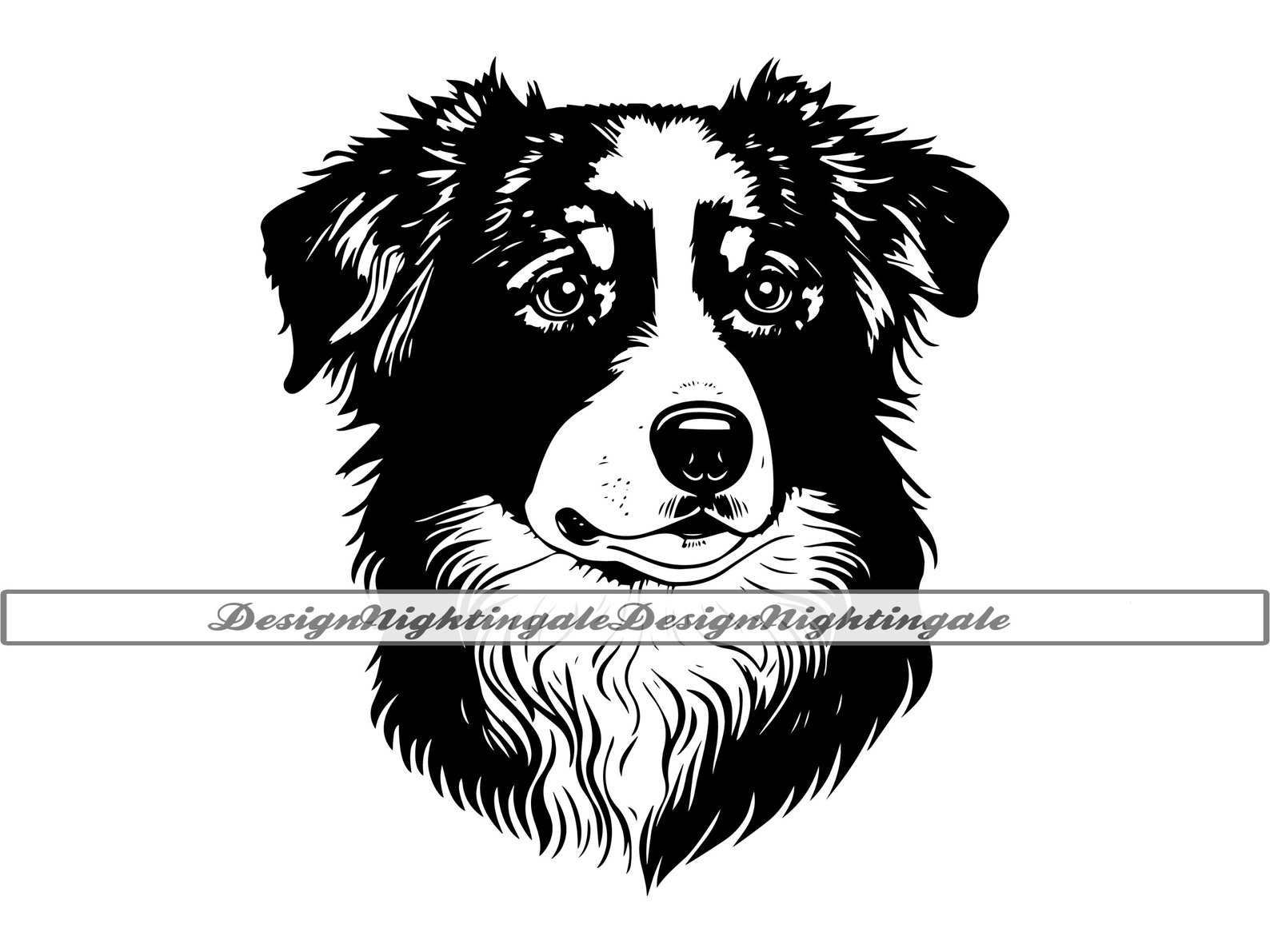 Australian Shepherd SVG Australian Shepherd Face SVG - Etsy