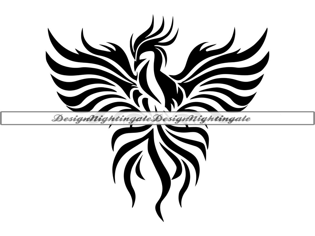Tribal Phoenix #2 SVG, Phoenix SVG, Tribal Phoenix Clipart, Tribal ...