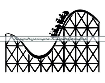 Roller Coaster 4 SVG, Roller Coaster Clipart, Roller Coaster Files for ...
