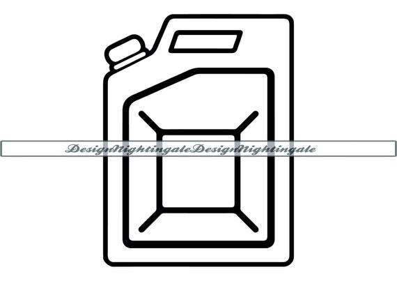 Gas Canister Outline SVG Fuel Can Outline SVG Jerrycan - Etsy