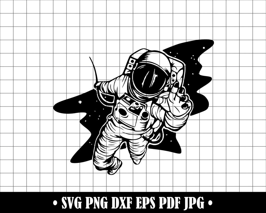 Astronaut SVG, Space Man Clipart for Cricut, Laser Engraving (digital ...