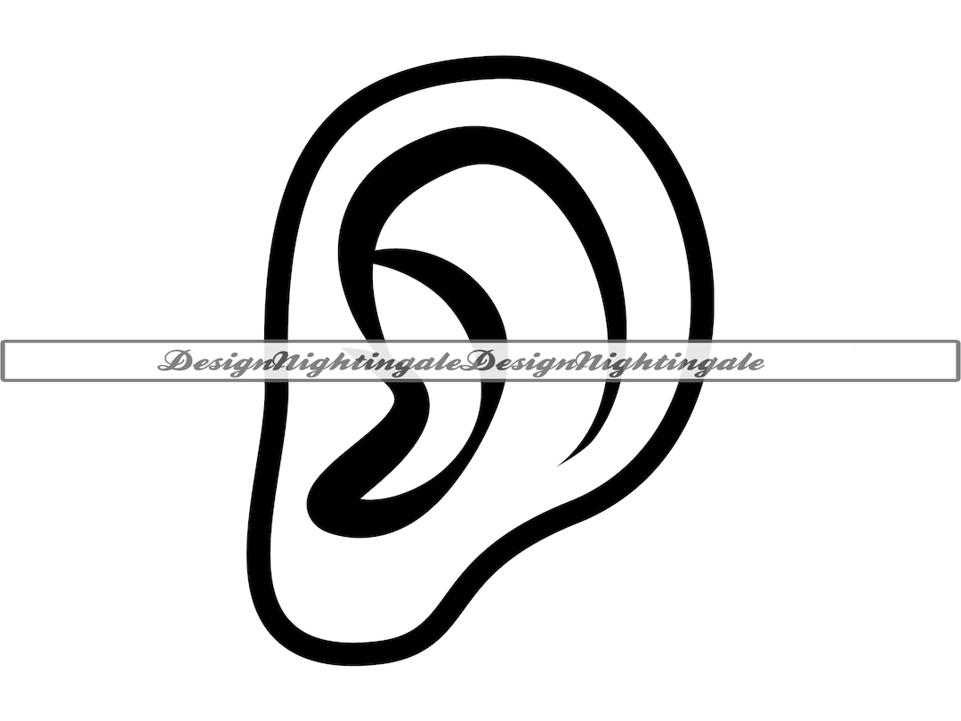 Ear #4 SVG, Human Ear SVG, Ear Clipart, Ear Files for Cricut, Ear Cut ...