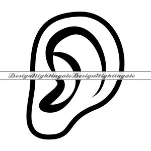 Ear #4 SVG, Human Ear SVG, Ear Clipart, Ear Files for Cricut, Ear Cut ...