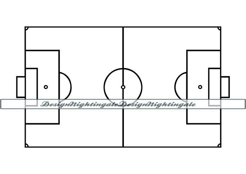 Soccer Field Outline SVG Soccer Pitch Outline SVG Soccer - Etsy Canada