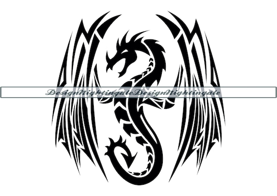 Tribal Dragon SVG Dragon Tattoo SVG Dragon Svg Tribal - Etsy Australia