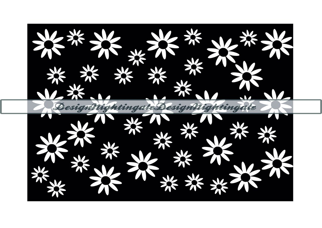 Daisy Pattern Tooled Leather SVG, Western Tooled Leather SVG, Seamless ...