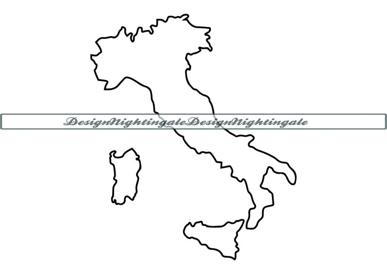 Italy Outline SVG Italy Map SVG Italy Outline Clipart Files - Etsy Ireland