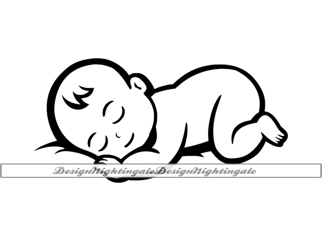 Sleeping Baby SVG, Baby Svg, Cute Baby Svg, Sleeping Baby Clipart ...