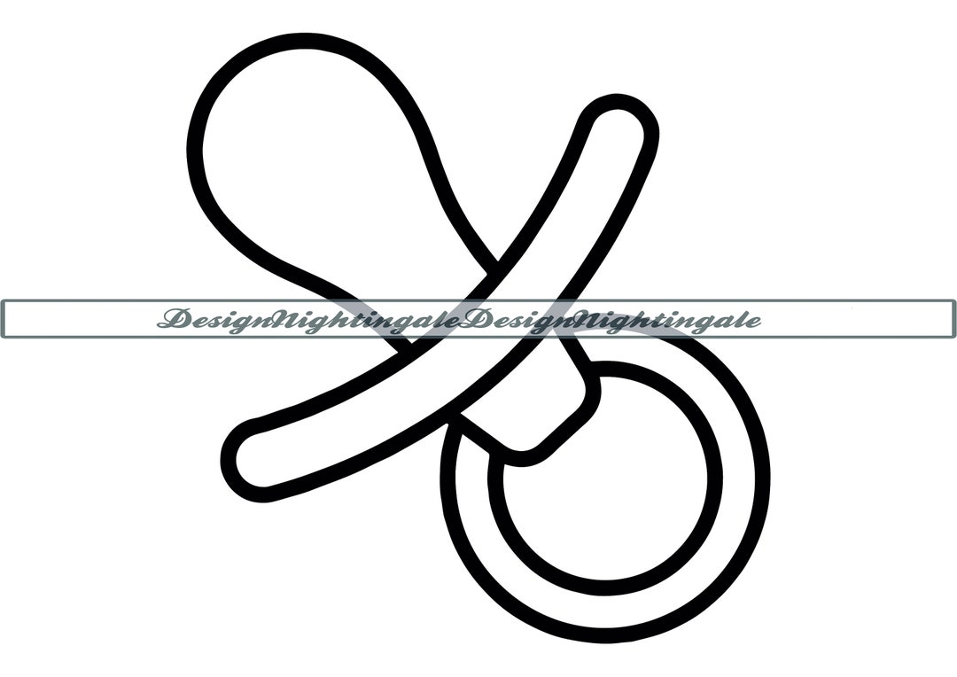 Pacifier Outline SVG, Baby SVG, Baby Shower SVG, Pacifier Clipart ...