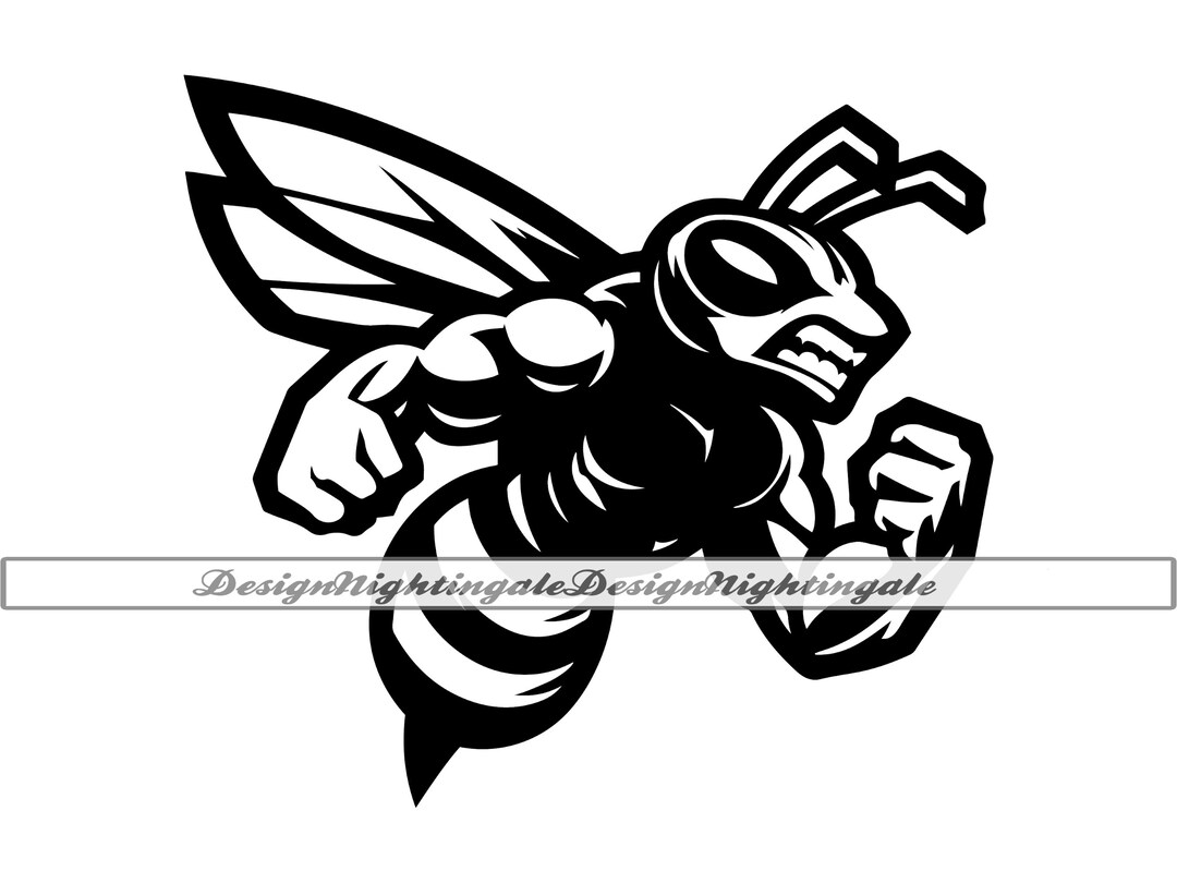 Hornet Mascot SVG, Muscular Hornet SVG, Sports Hornet SVG, Hornet ...