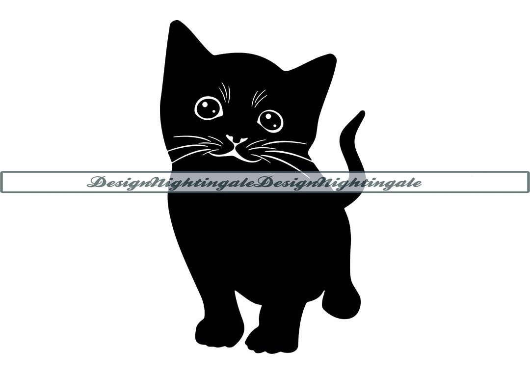 Kitten SVG, Cute Cat SVG, Little Cat SVG, Kitten Clipart, Kitten Files ...